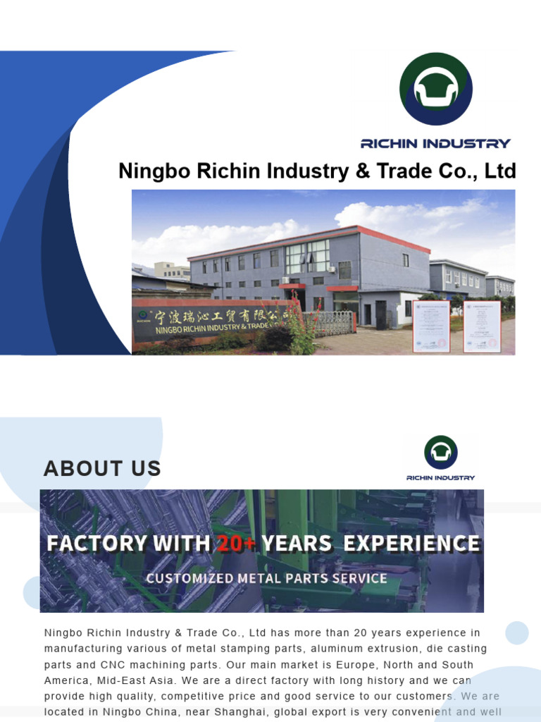 Ningbo Richin Industry Introduction | PDF | Career & Growth | Business