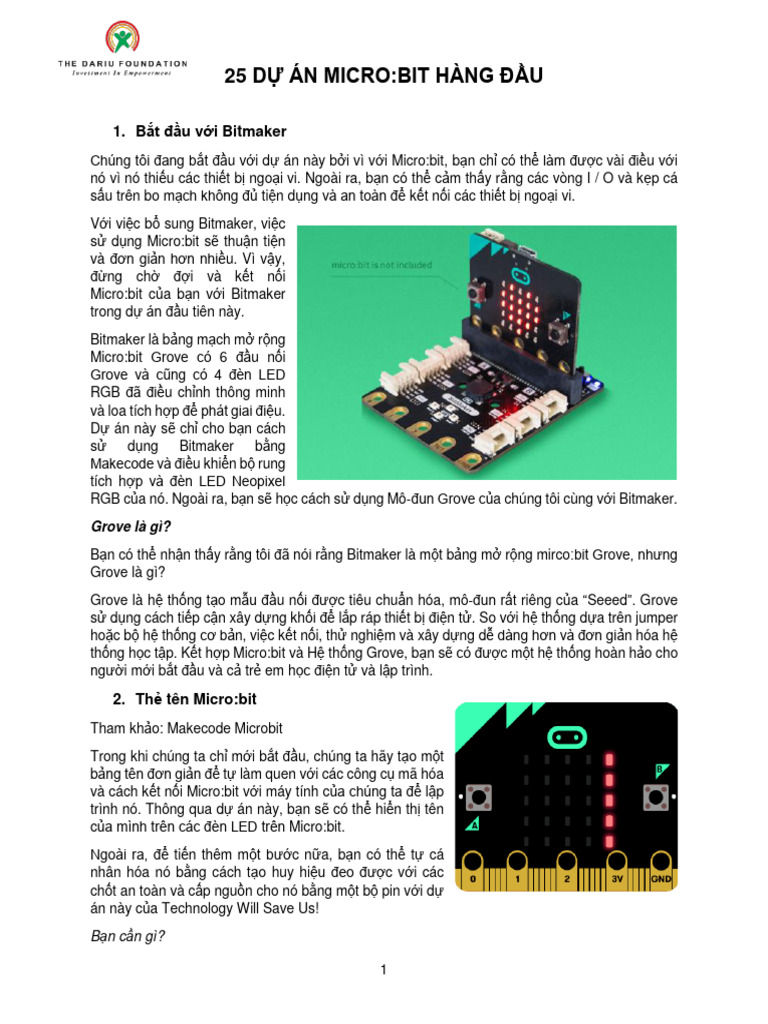 Tong Hop Top 25 Du An Microbit 2019 6919 2 9 | PDF