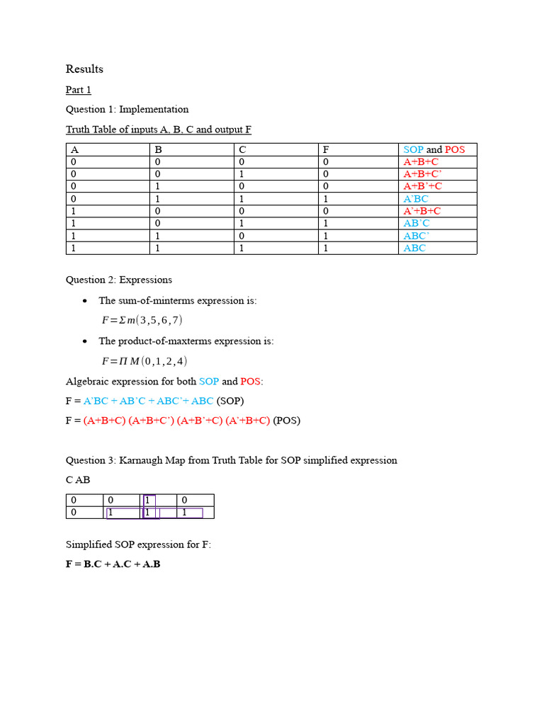 Ee222 Lab 4 | PDF | Logic Gate | Mathematical Logic