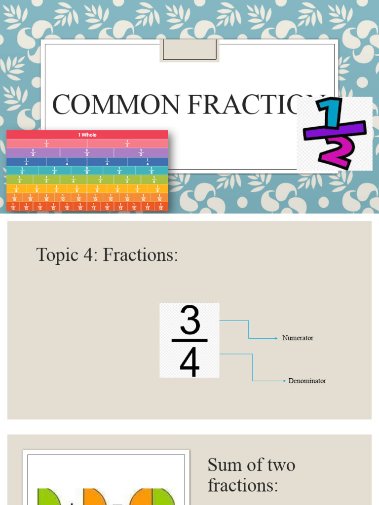 Fractions Part 1 | PDF
