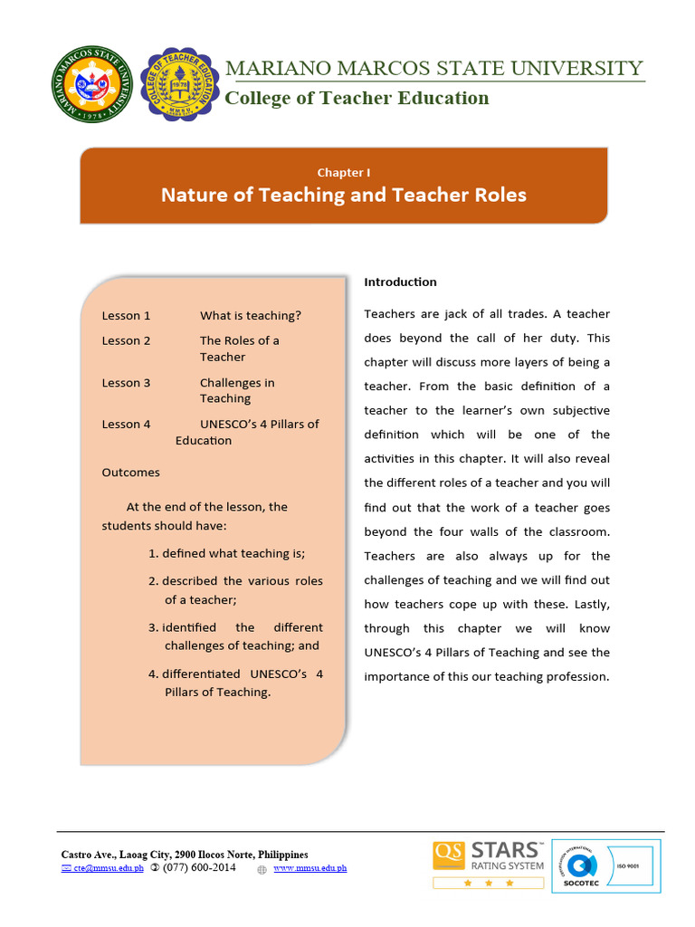 MODULE-IN-EDUC-146 | PDF | Philosophy Of Education | Teachers