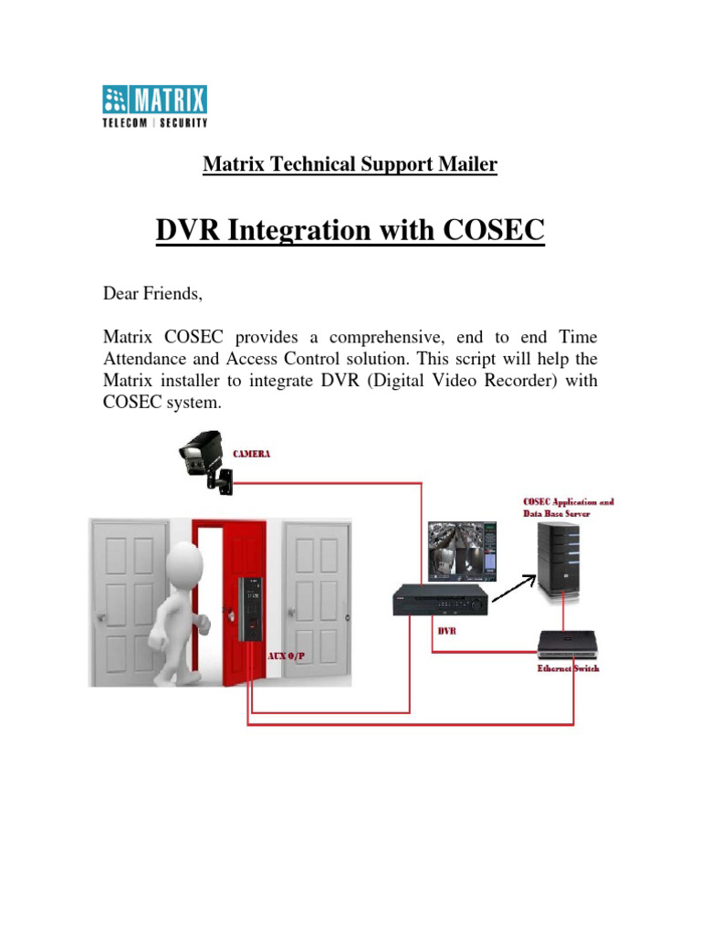 MTSM - DVR Integration With COSEC | PDF | File Transfer Protocol | Digital Video Recorder