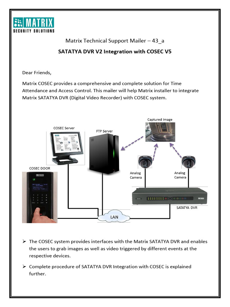 Mtsm-43b Cosec v5 Integration With Satatya DVR v2 | PDF | File Transfer ...