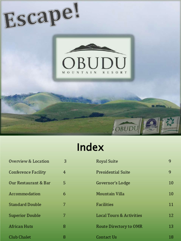 Obudu Mountain Resort Overview | PDF | Restaurants