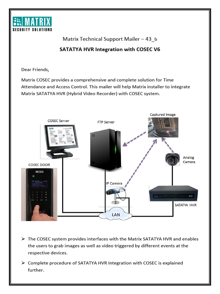 Mtsm-43g Cosec v6 Integration With Satatya HVR | PDF | File Transfer Protocol | Ip Address