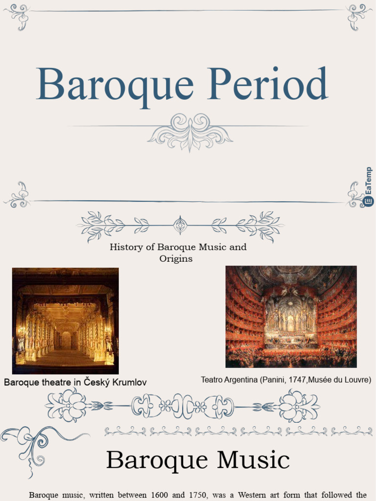 Overview of Baroque Music History | PDF | Baroque Music | Classical Music