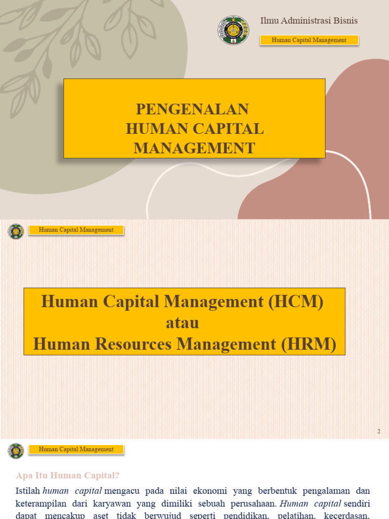 Pengenalan Human Capital Management | PDF
