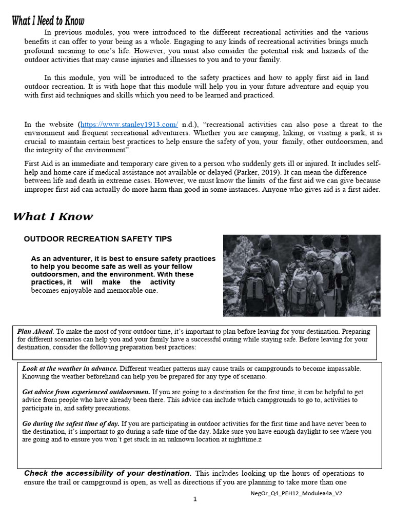 Peh 1 | PDF | Camping