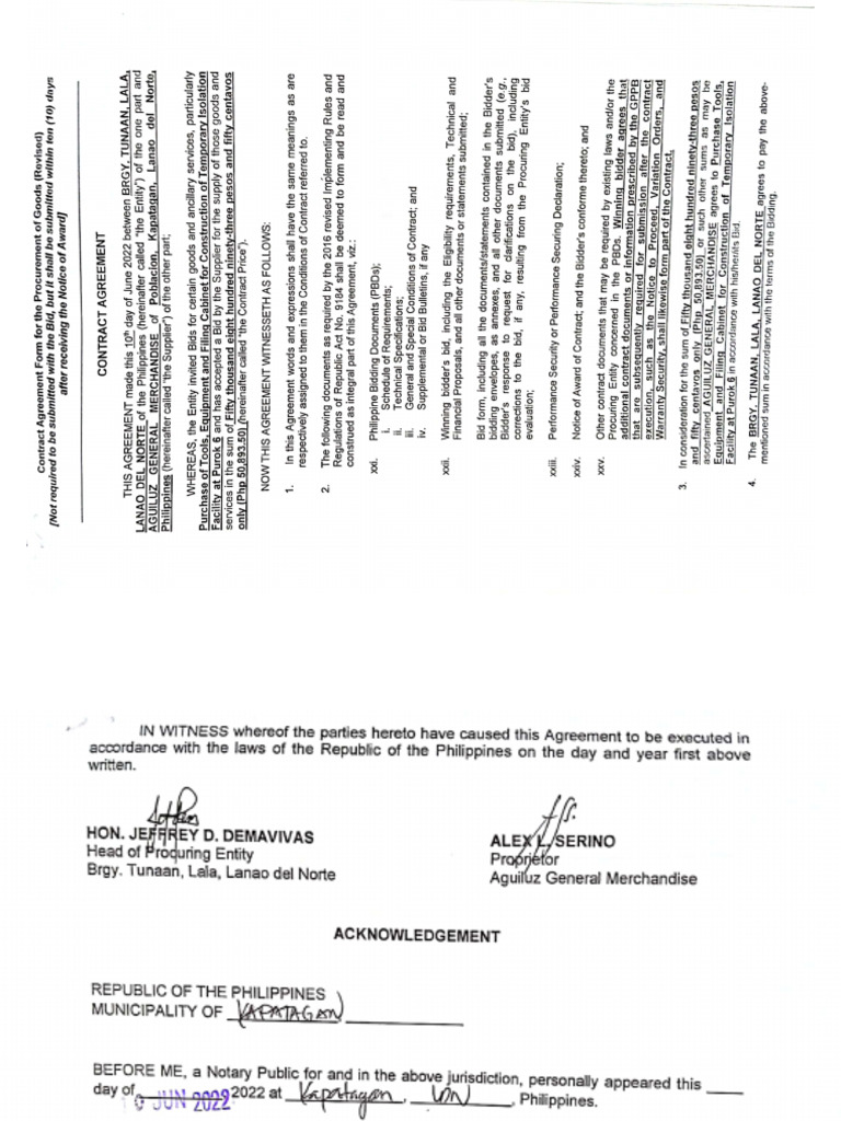 Contract Agreement Final | PDF