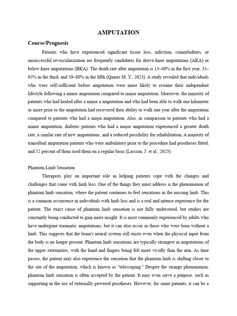 Amputation | PDF | Amputation | Prosthesis
