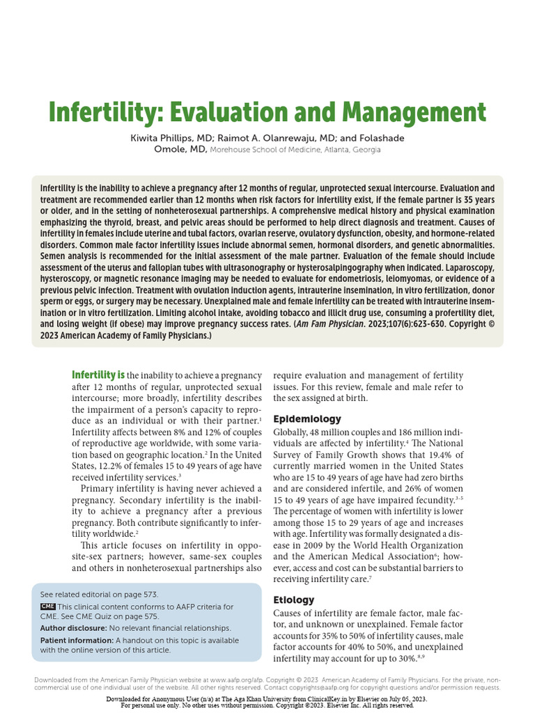 Infertility Afp-2023 | PDF | Infertility | In Vitro Fertilisation