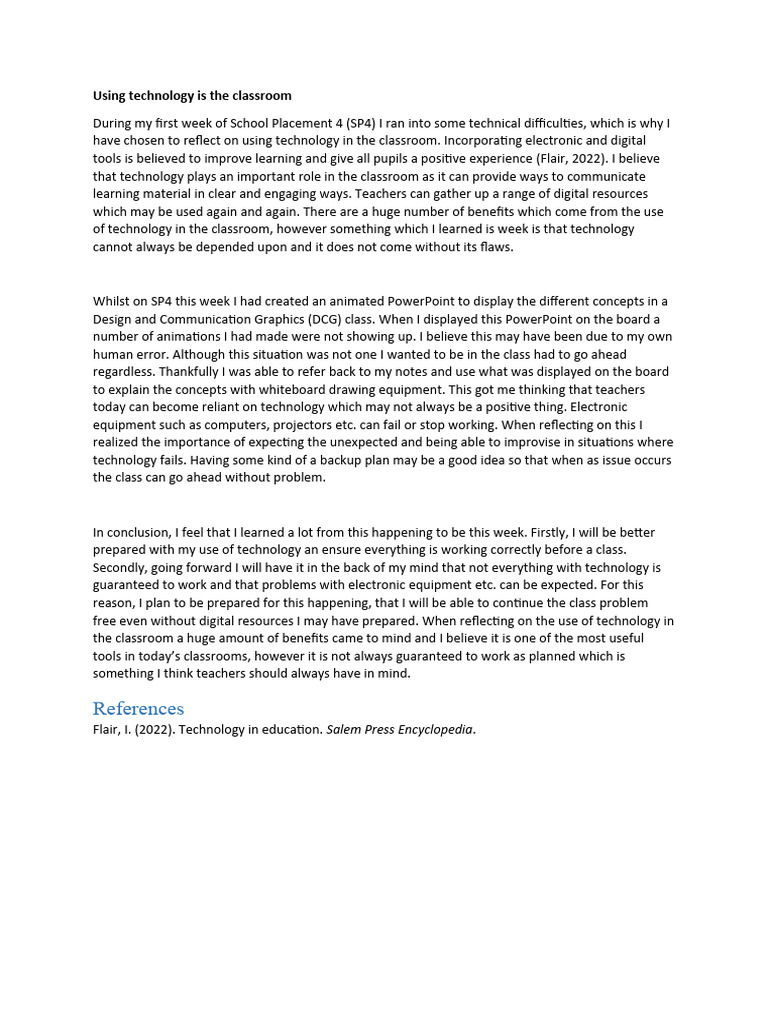 sp4 Weekly Reflection Week 1 | Download Free PDF | Microsoft Power ...