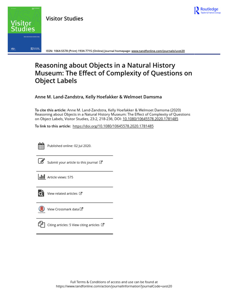 2022 - Reasoning About Objects in A Natural History Museum | PDF | Reason | Learning