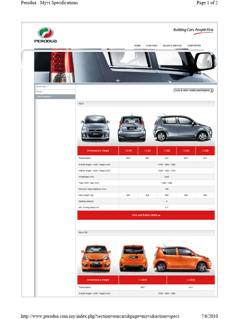 Perodua Myvi 2010 Pdf Car Manufacturers Vehicle Technology