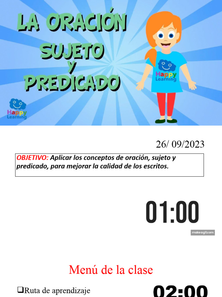 Sujeto y Predicado 2023 | PDF | Asunto (gramática) | Predicado (Gramática)
