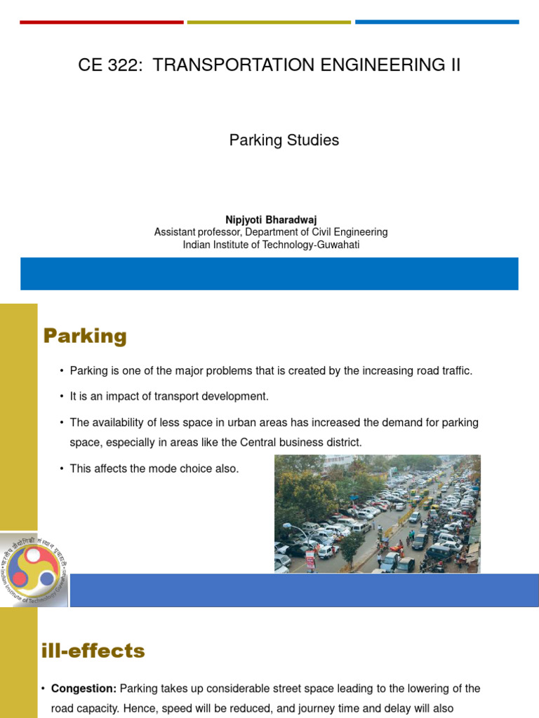 Transportation Engineering II 6 | PDF | Parking | Transport