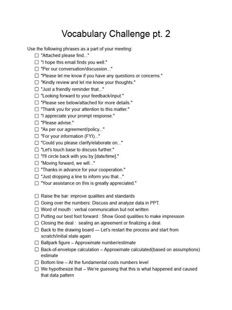 Common Workplace Phrases | PDF | Human Communication | Communication