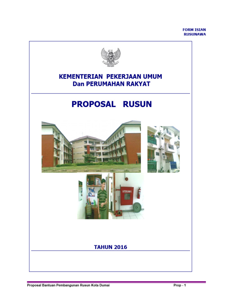 Proposal Rusun 2017 | PDF | Bisnis | Ilmu Sosial