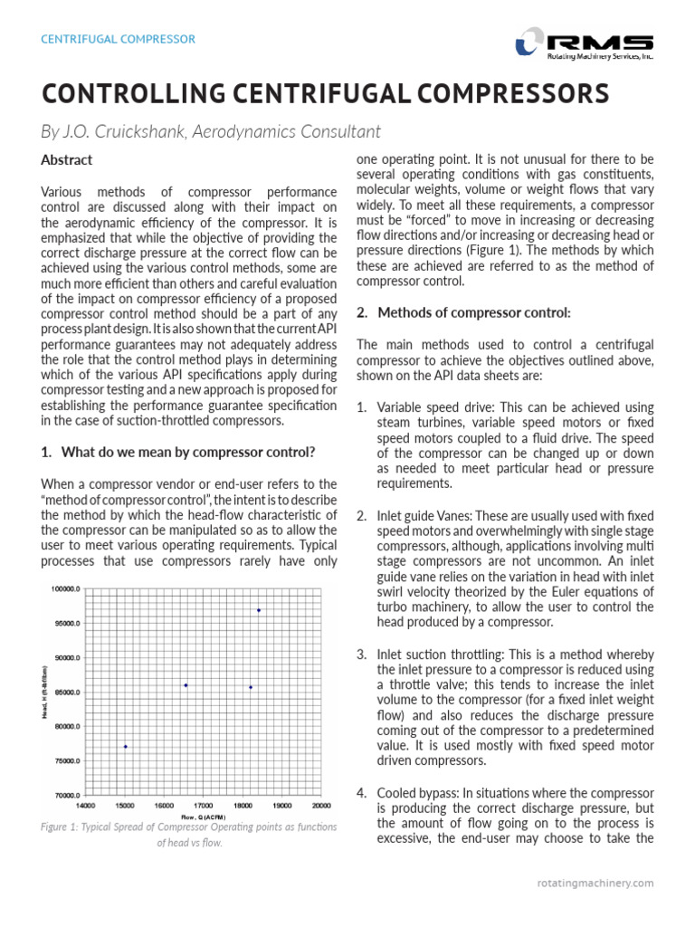 Controlling Centrifugal Compressors | PDF | Gas Technologies | Gases