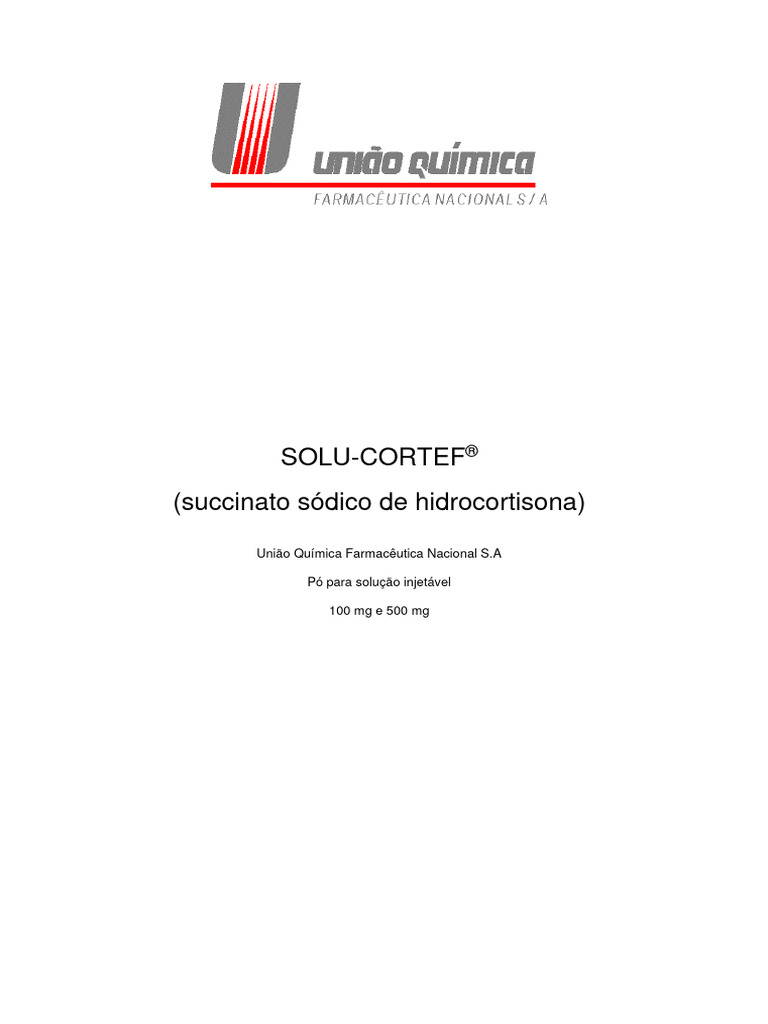 Bula Solu Cortef Paciente Consulta Remedios | PDF | Gravidez | Osteoporose