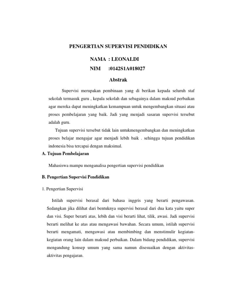SUPERVISI PENDIDIKAN LEONALDI-dikonversi | PDF