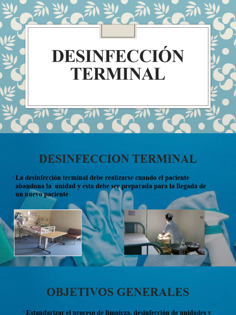 Diapositiva Desinfeccion Terminal 12 | PDF Diapositiva Desinfeccion Terminal 12 | PDF