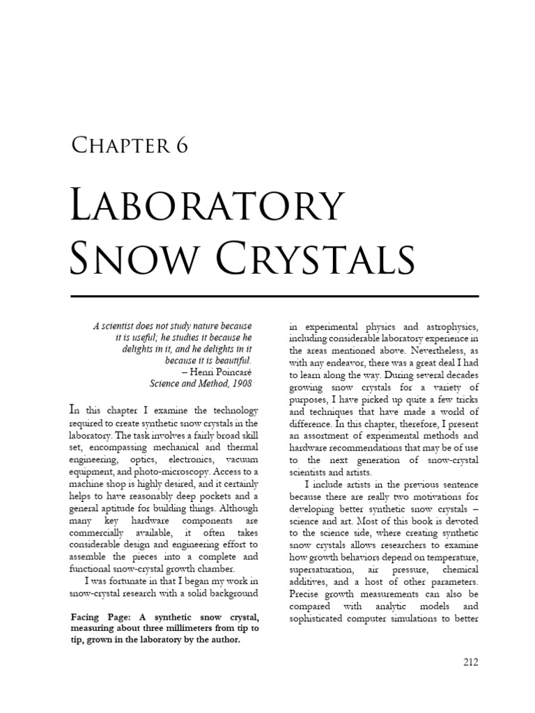 Laboratory Snow Crystals | Download Free PDF | Frost | Nucleation