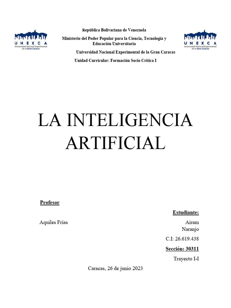 Inteligencia Artificial | PDF | Inteligencia artificial | Inteligencia (IA) y semántica