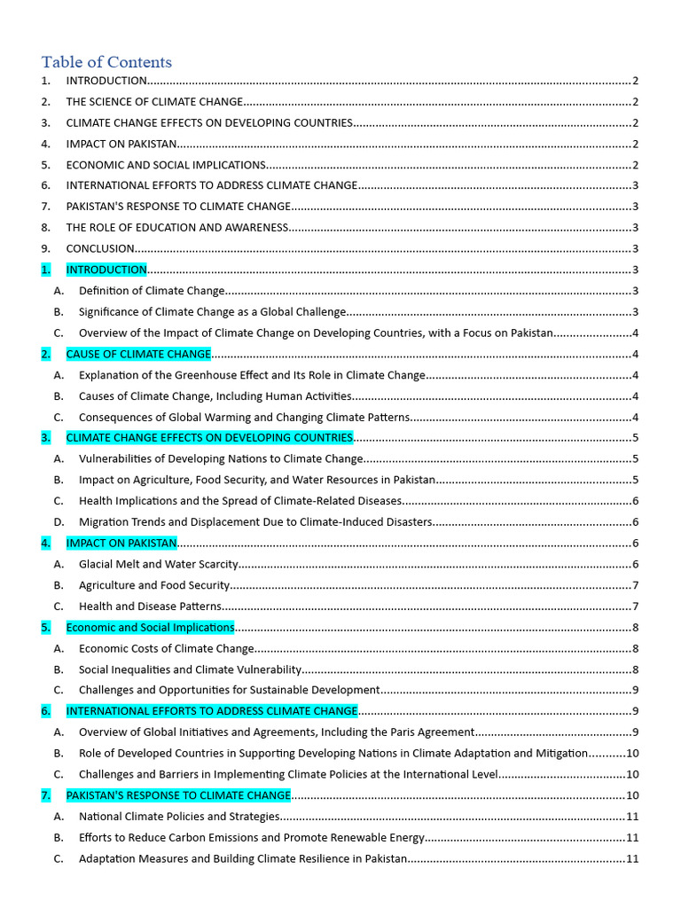 Climate Change Final With Content | PDF | Climate Change | Climate ...