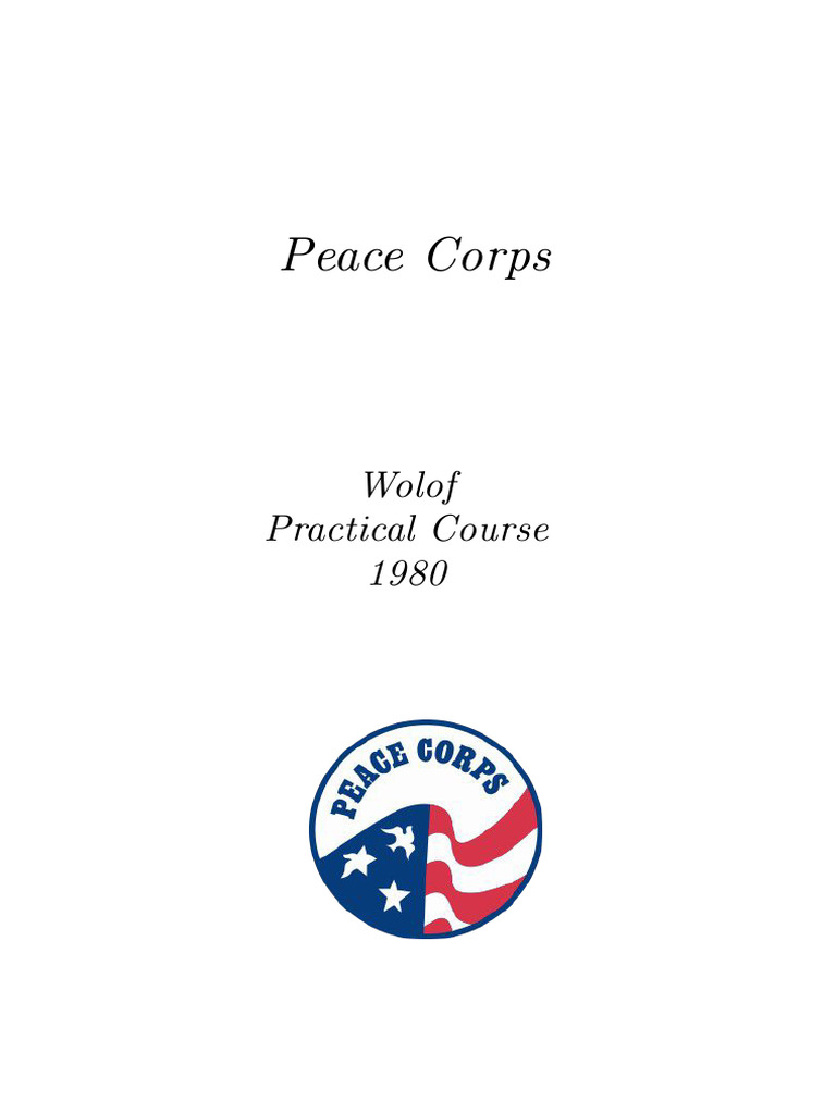 Wolof Pratical Course Guide Corp De La Paix Pdf Linguistics Human Communication