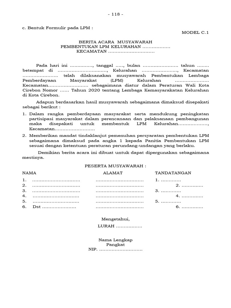 LKK-LPM Model C.1 | PDF | Pengelolaan Keuangan & Uang | Hukum