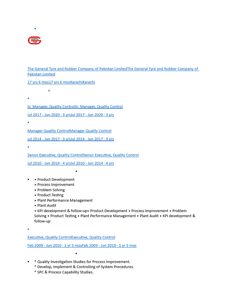 The General Tyre and Rubber Company of Pakistan LimitedThe General Tyre ...