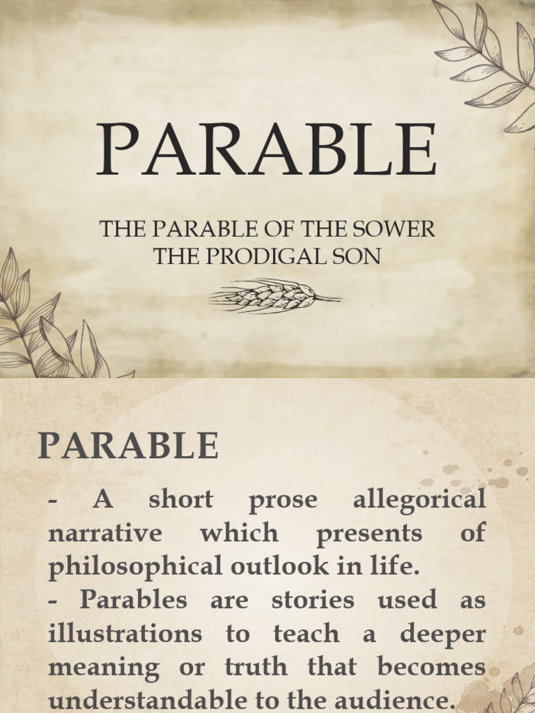 Group 2 Parable | PDF | Jesus | Parables Of Jesus