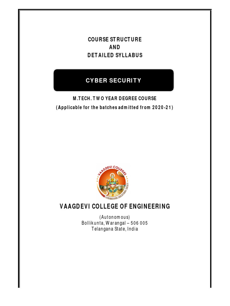 M.tech Cy Cyber Security | PDF | Cloud Computing | Cryptography