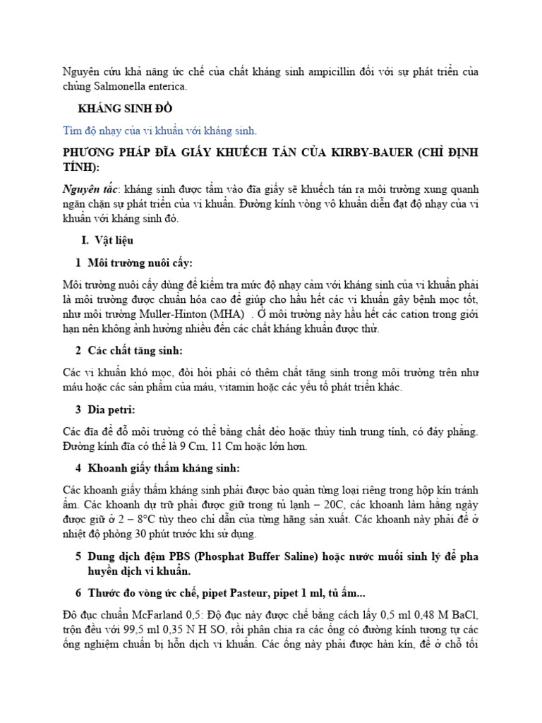 Kháng Sinh Đ | PDF