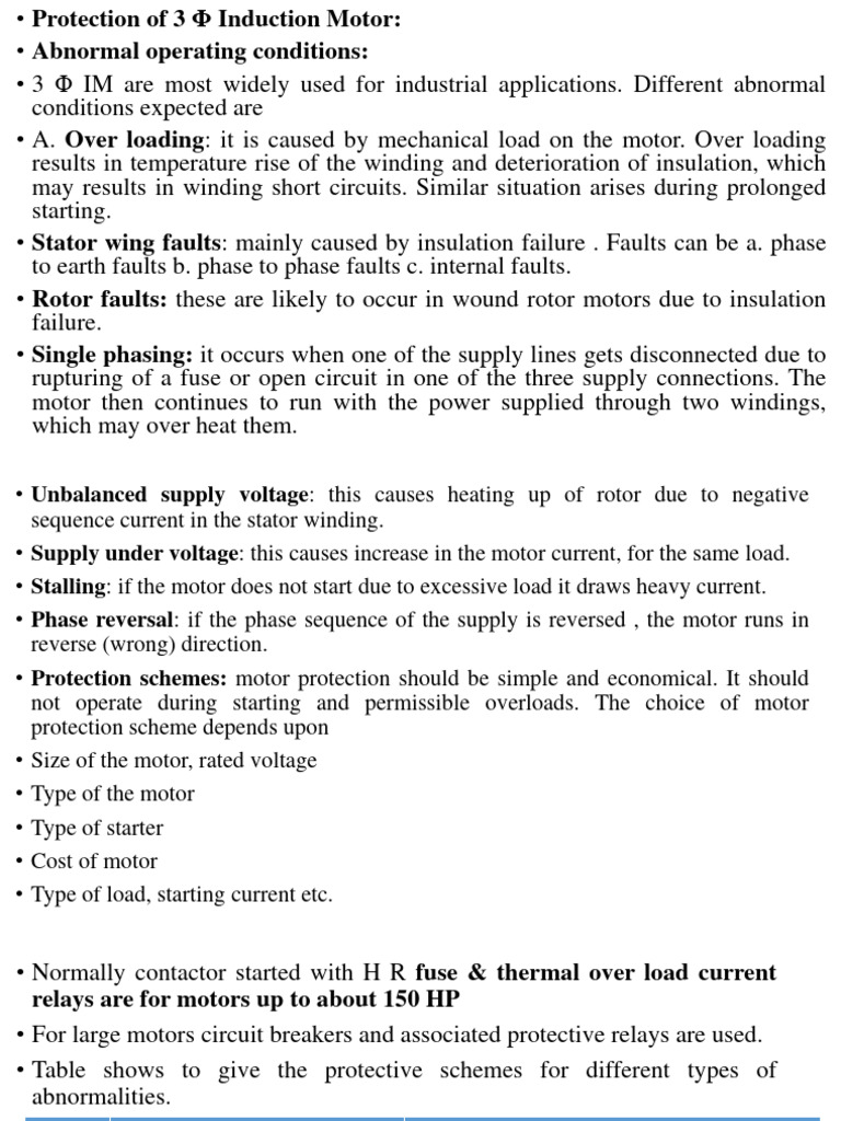 Induction Motor Protection | PDF | Electric Motor | Electromagnetic ...