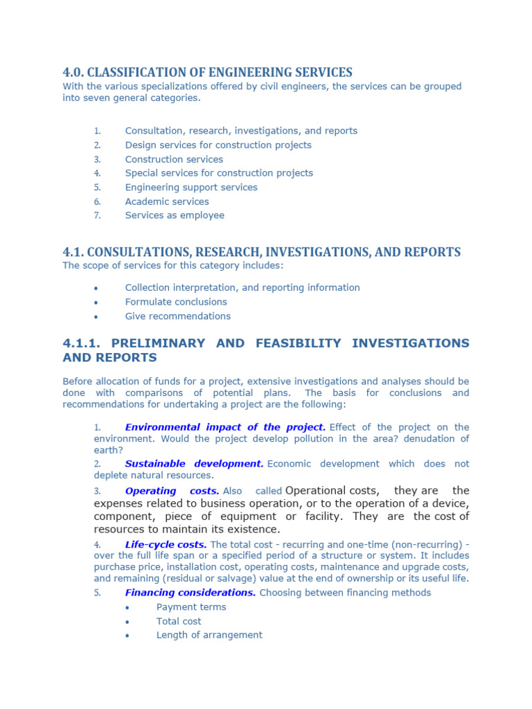 Civil Engineering Services Guide | PDF | Valuation (Finance) | Cost