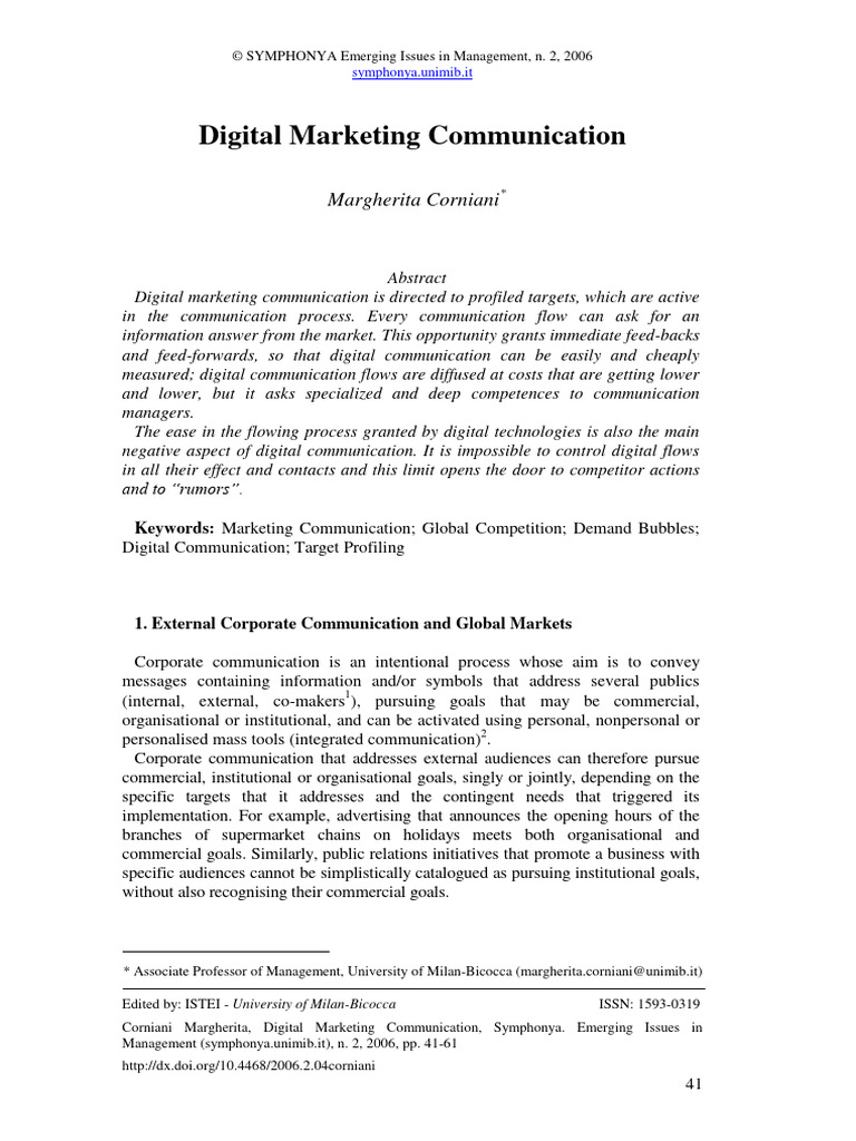 Digital Marketing Communication Insights | PDF | Marketing Communications | Marketing