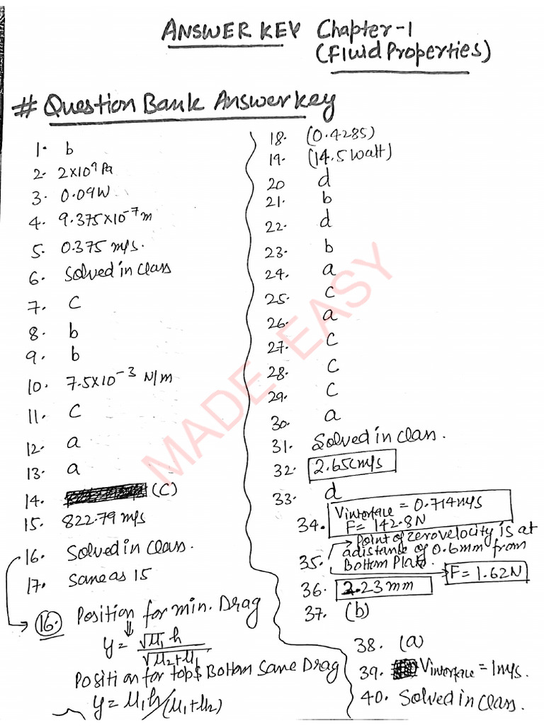 FM Workbook Answer Key Notes | PDF