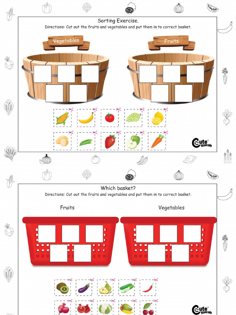 Thanksgiving Fruits Veggies Printables | PDF