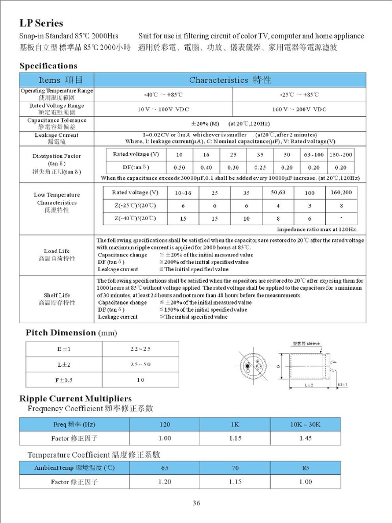 CS (12 Kuang Jin) (Snap-In) LP Series | PDF