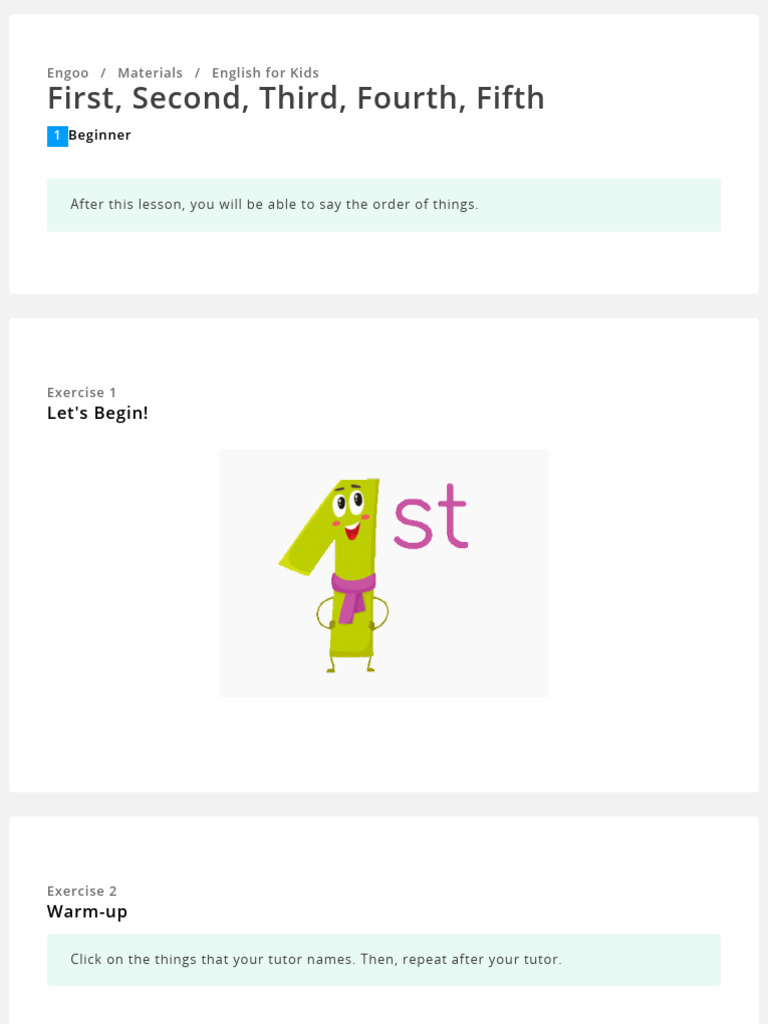 Order of Animals for Kids | PDF