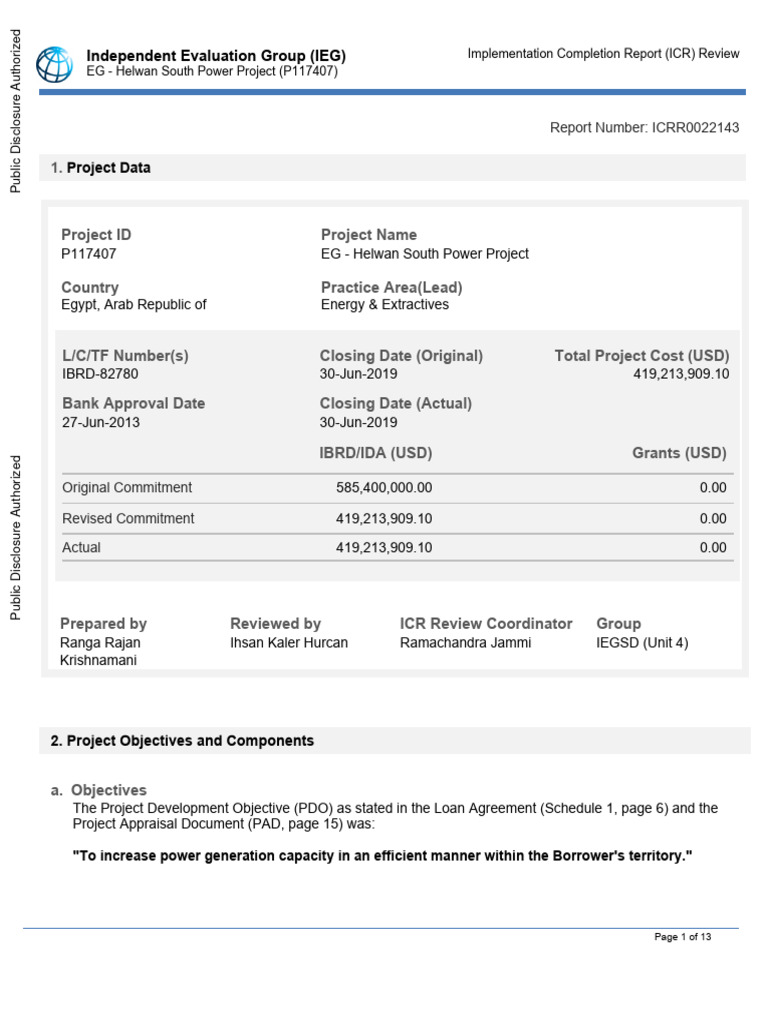 EG - Helwan South Power Project | Download Free PDF | Net Present Value | Power Station