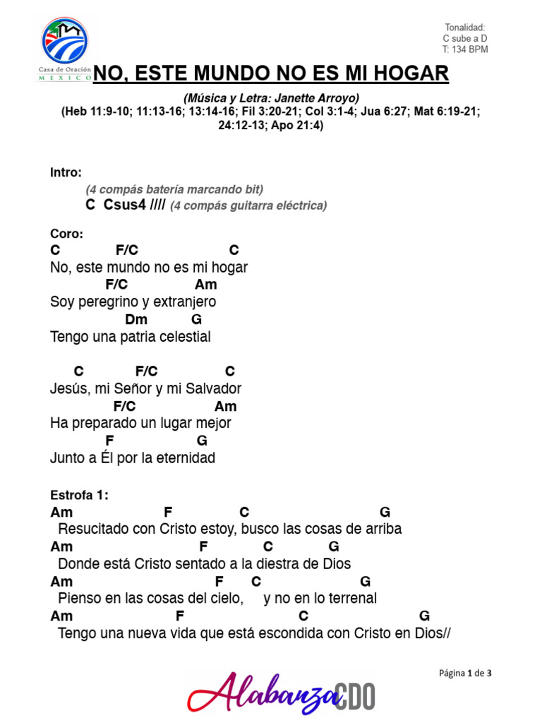 NO ESTE MUNDO NO ES MI HOGAR MujerC | PDF | Dios en el cristianismo ...