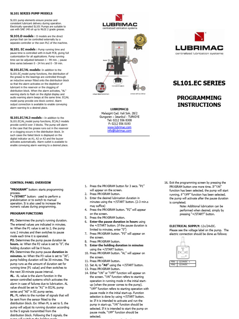 SL101.24EC Series Programming Manual EN | PDF | Electrical Engineering | Manufactured Goods