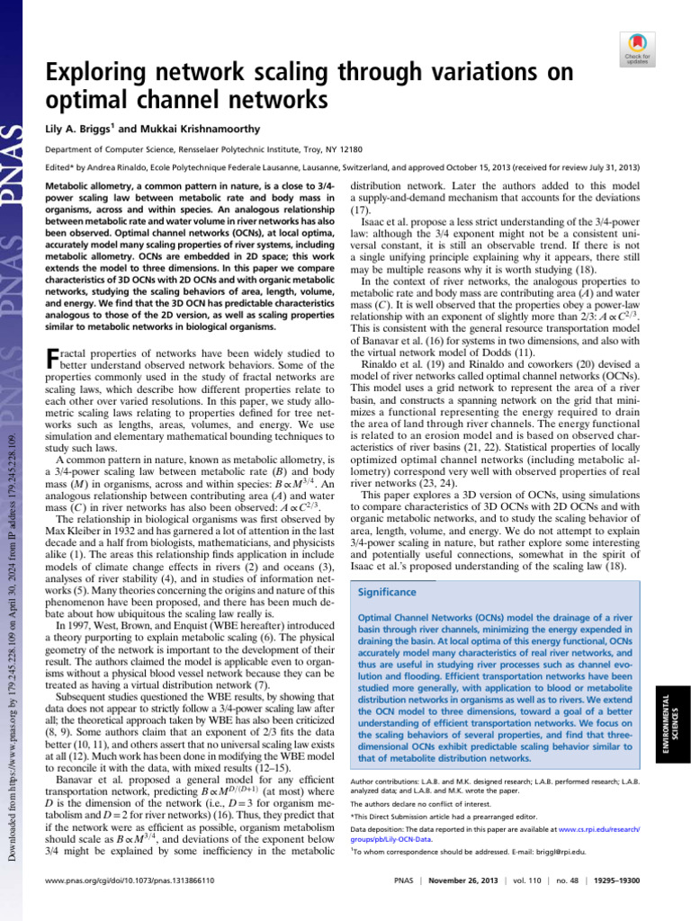 Briggs Krishnamoorthy 2013 Exploring Network Scaling Through Variations On Optimal Channel ...
