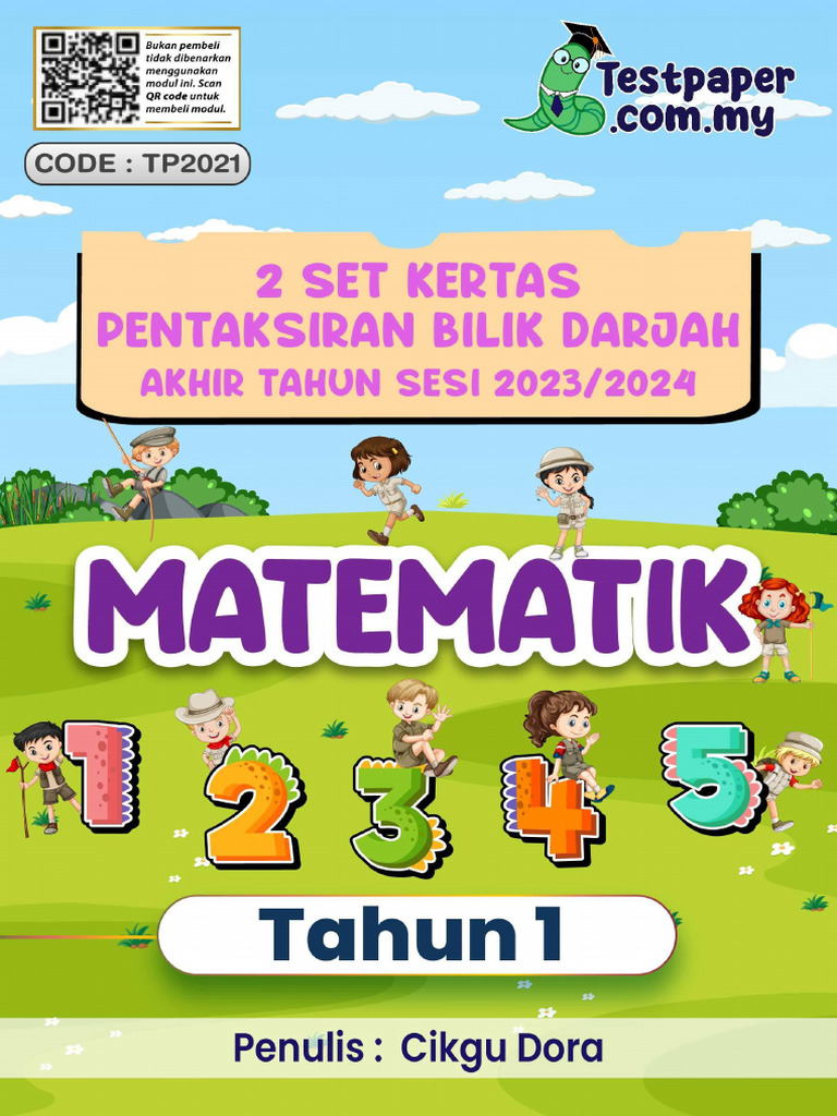 TP2021 - 2 Set Modul Pentaksiran Bilik Darjah Akhir Tahun Matematik Tahun 1 Sesi 2023-20242 | PDF