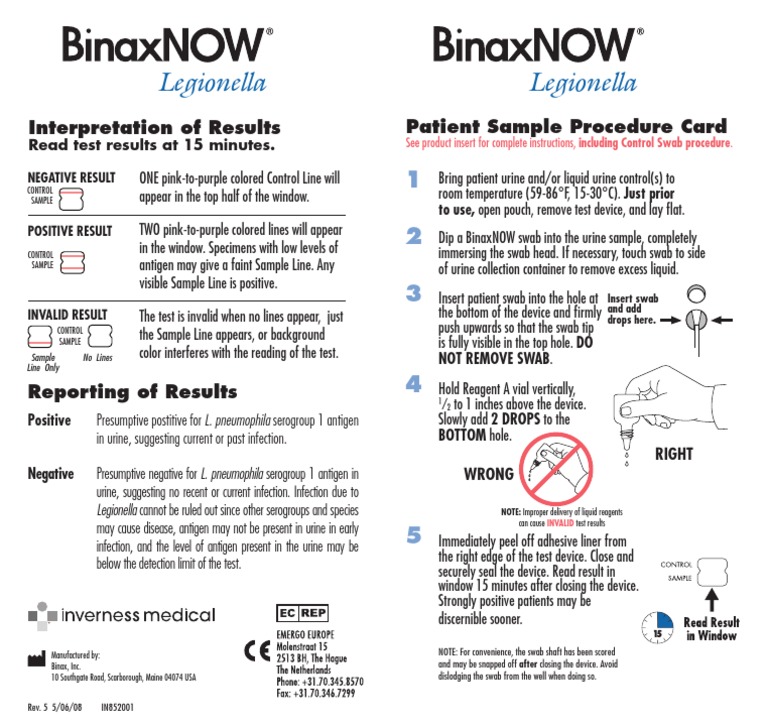 BINAX NOW Procedure Card | PDF