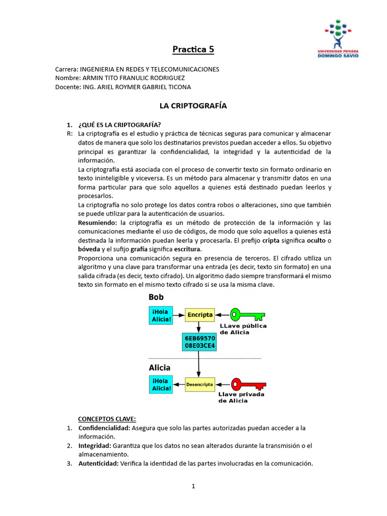 Criptografía | PDF | Clave (criptografía) | Criptografía