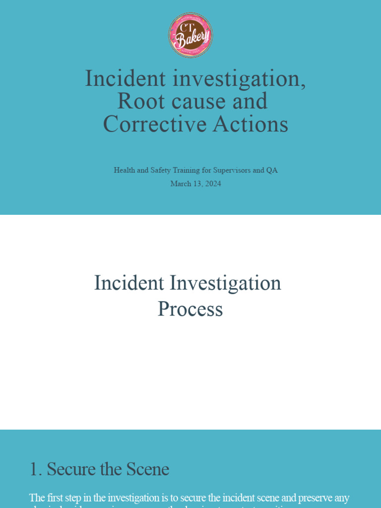 Incident Investigation & Corrective Actions Guide | PDF | Occupational ...